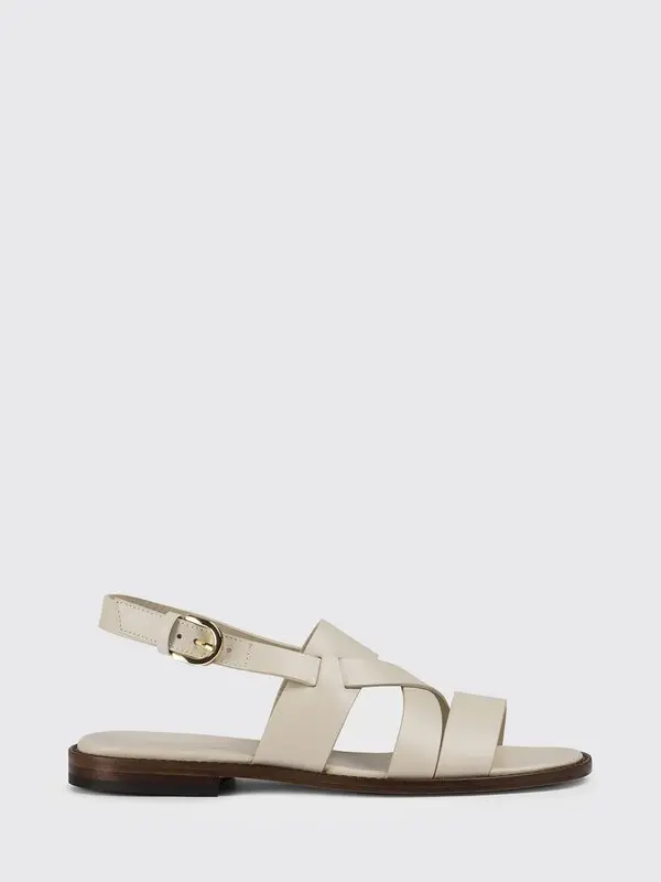 DOUCAL'S Leather Slingback Sandals - White