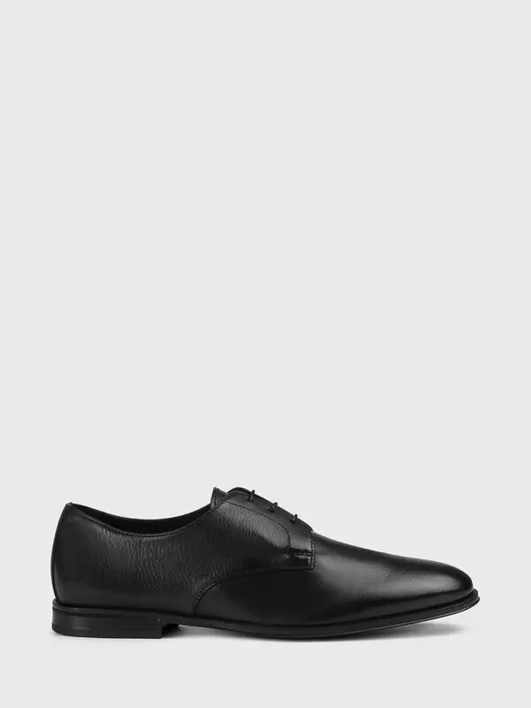 DOUCAL'S Leather Derby Shoes - Black