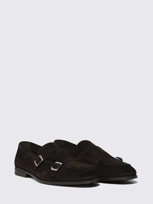 DOUCAL'S Monk Strap Loafers - Dark
