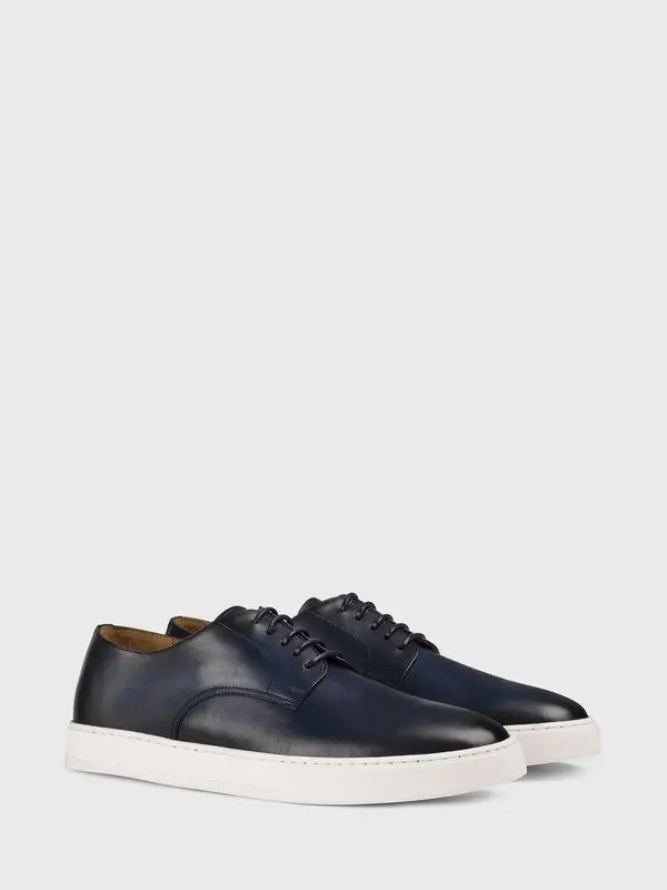 DOUCAL'S Derby Lace Up Leather Sneakers