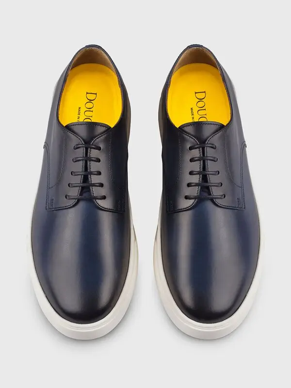 DOUCAL'S Derby Lace Up Leather Sneakers