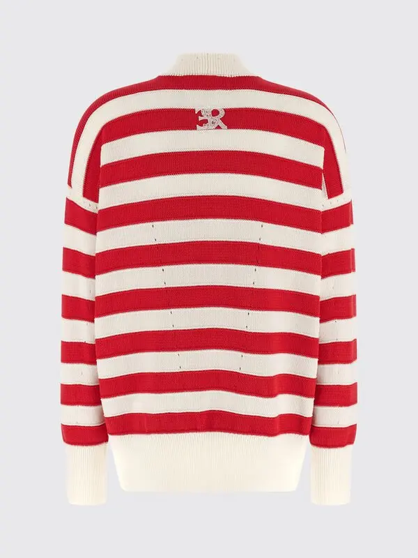 Ermanno Scervino Striped Cotton Blend Cardigan