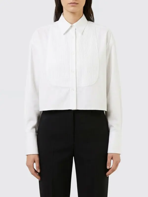 Ermanno Scervino Cotton Shirt With Embroidered Bib