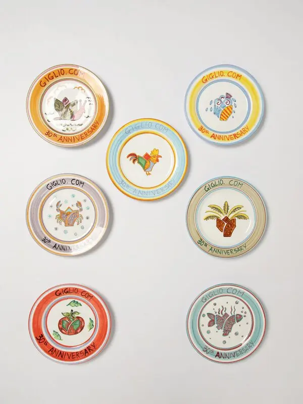 GIGLIO.COM 30TH ANNIVERSARY Ceramic Plate - Sky Blue