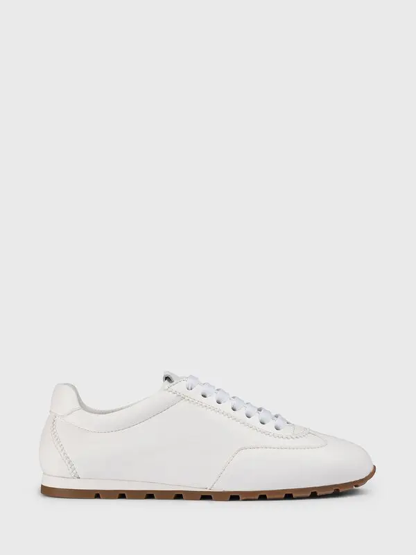 DOUCAL'S Low Top Leather Sneakers - White