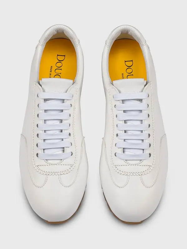 DOUCAL'S Low Top Leather Sneakers - White