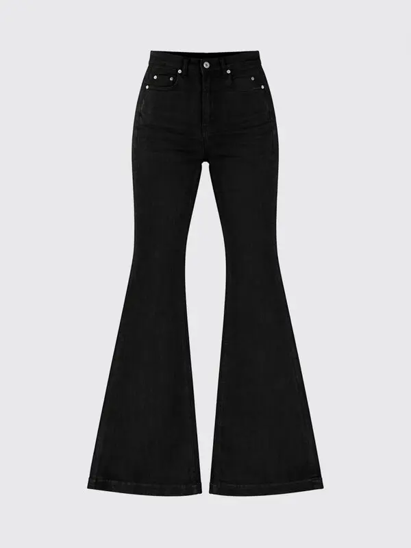 Rick Owens Flared Cotton Denim Jeans