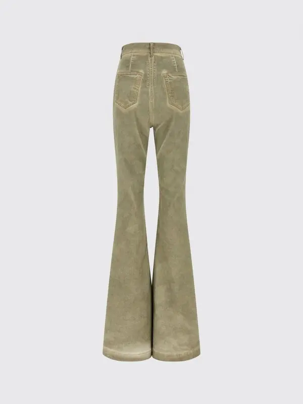 Rick Owens Bolan Flare Jeans In Stretch Denim - Beige