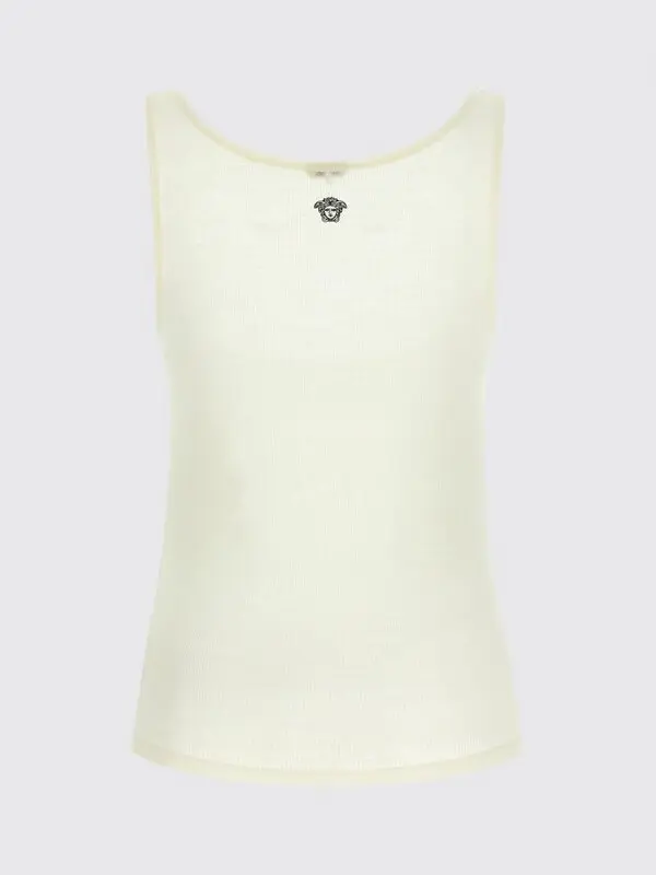 Versace Ribbed Tank Top - White