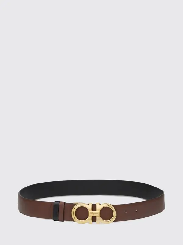 FERRAGAMO Gancini Buckle Belt - Brown