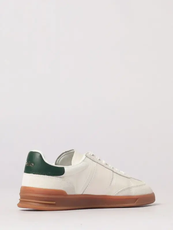 Polo Ralph Lauren Leather And Mesh Lace-up Sneakers