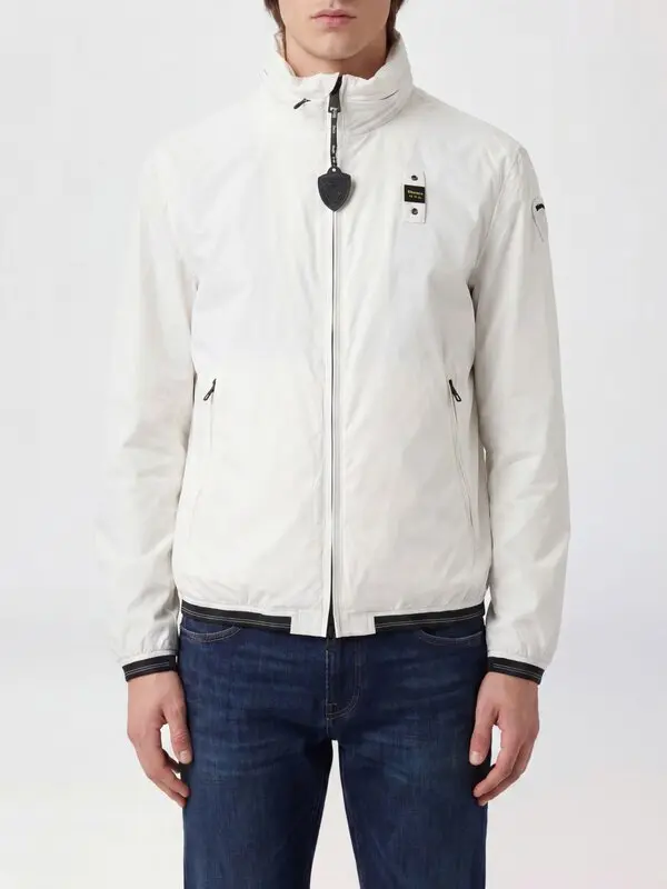 BLAUER. Polyester Bomber Jacket - White