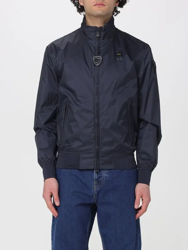BLAUER. Polyester Bomber Jacket - Blue