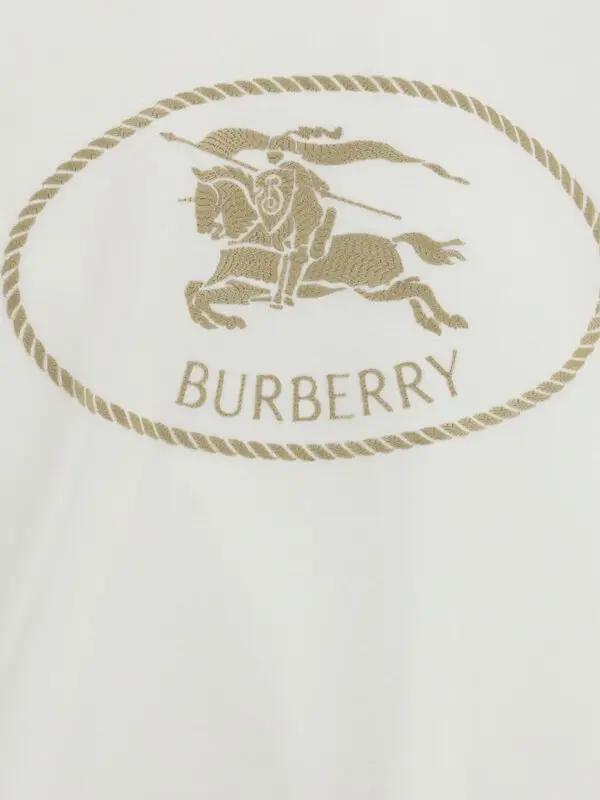 Burberry Cotton T-shirt With Equestrian Knight Logo