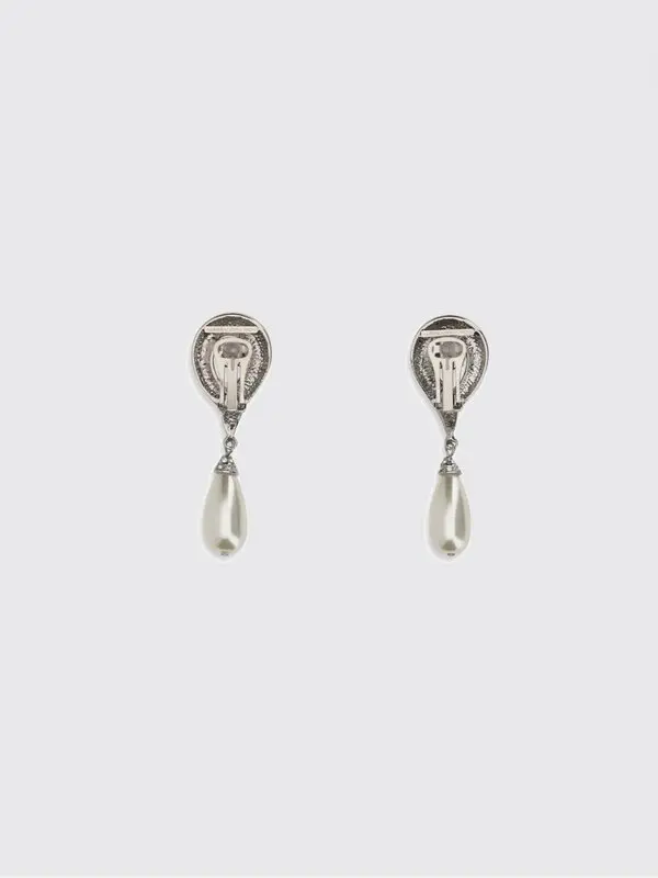 Alessandra Rich Drop Earrings - Silver