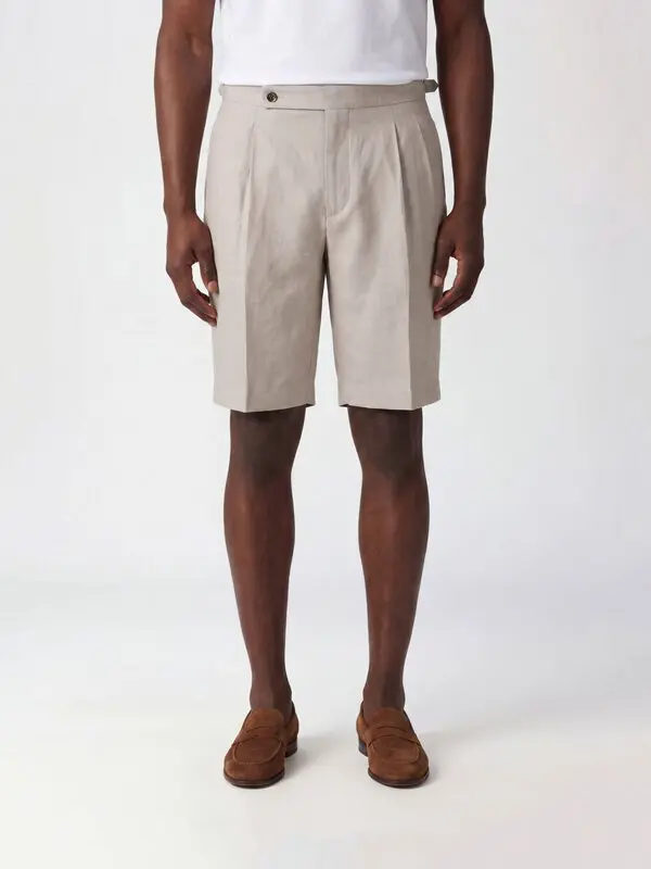 Incotex Tailored Pleated Shorts - Nude