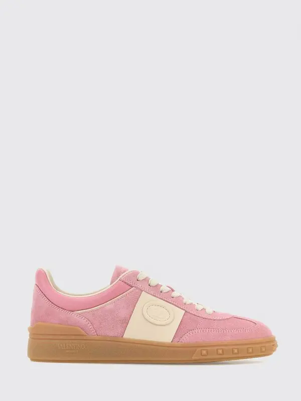 Valentino Garavani Upvillage Suede And Calf Leather Sneakers - Pink