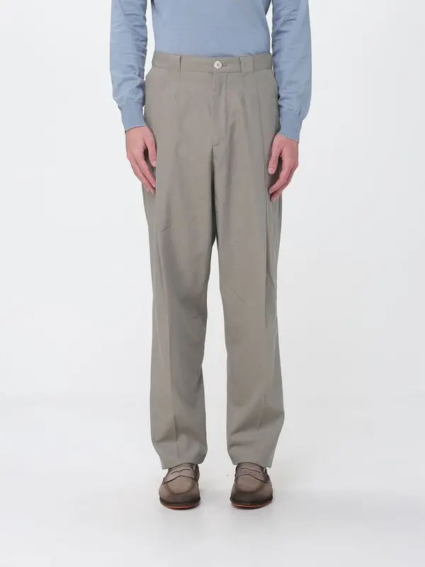 Brunello Cucinelli Tailored Cotton Trousers - Kaki