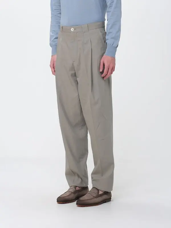 Brunello Cucinelli Tailored Cotton Trousers - Kaki