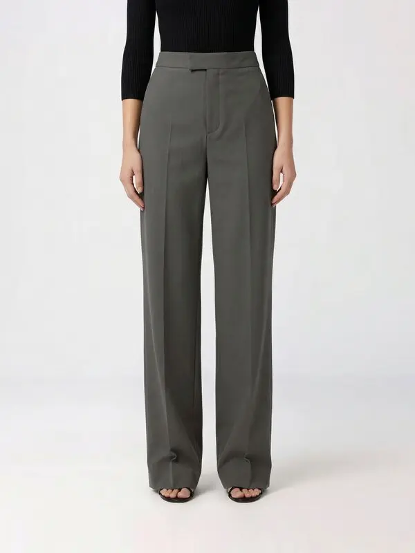 ARMARIUM Virgin Wool Wide Leg Trousers - Grey