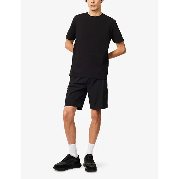 ARNE Essential Luxe Crewneck Stretch-cotton Blend T-shirt - Black