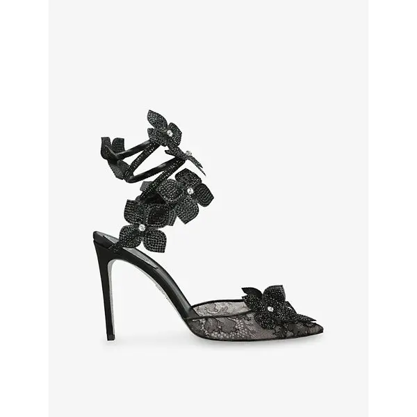 Rene Caovilla Floriane Embellished Stiletto Sandals