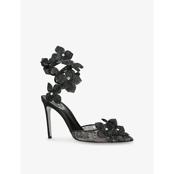 Rene Caovilla Floriane Embellished Stiletto Sandals