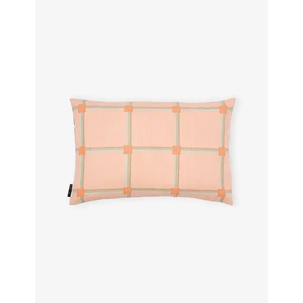 THE CONRAN SHOP Cuba Checked Cotton Cushion - Pink