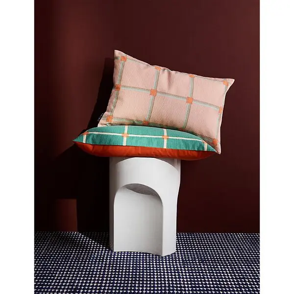 THE CONRAN SHOP Cuba Checked Cotton Cushion - Pink