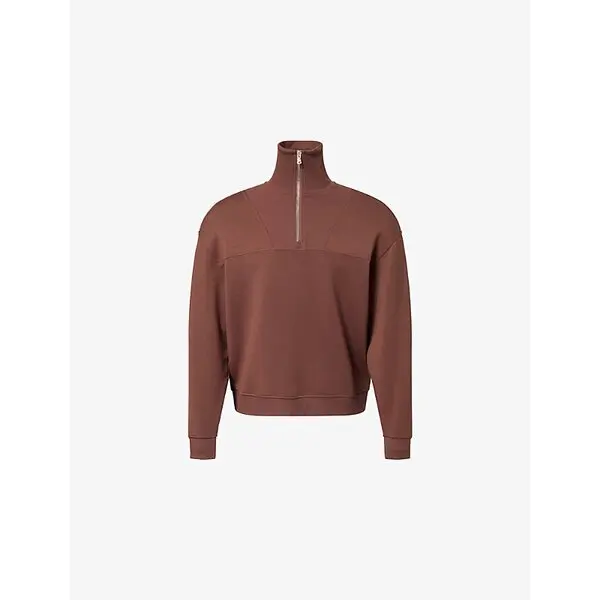 NOW YOU LIVE Rutland High-neck Sweatshirt - Clay
