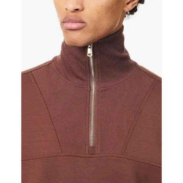NOW YOU LIVE Rutland High-neck Sweatshirt - Clay