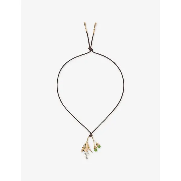 Maje Tulip Cord Pendant Necklace - Gold