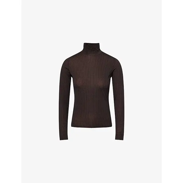 FRAME The Hosiery Turtleneck Stretch-woven Top