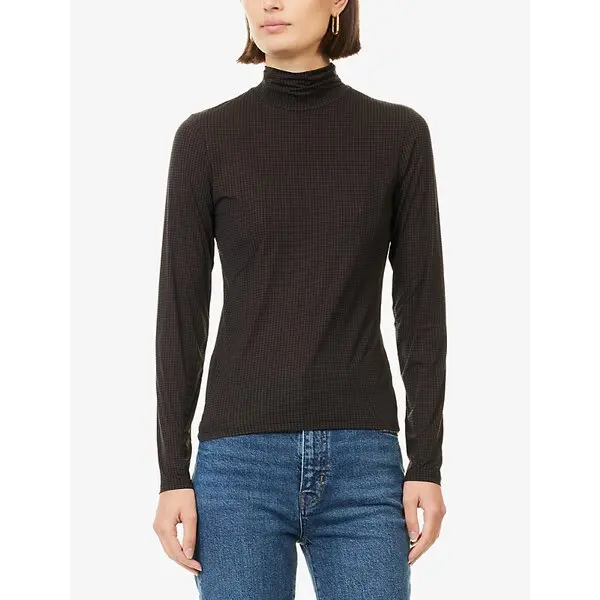 FRAME The Hosiery Turtleneck Stretch-woven Top