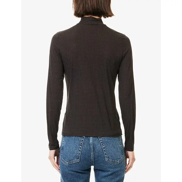 FRAME The Hosiery Turtleneck Stretch-woven Top