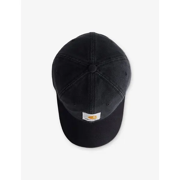 Carhartt Work In Progress Canvas Logo-patch Cotton Cap - Black