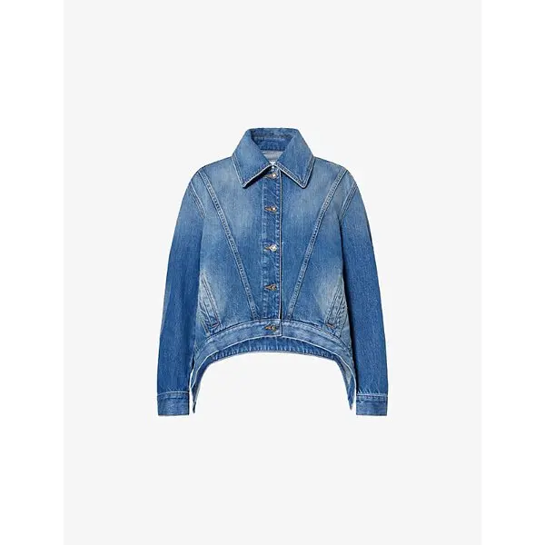 Givenchy Dipped-hem Cocoon Denim Jacket