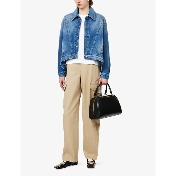 Givenchy Dipped-hem Cocoon Denim Jacket
