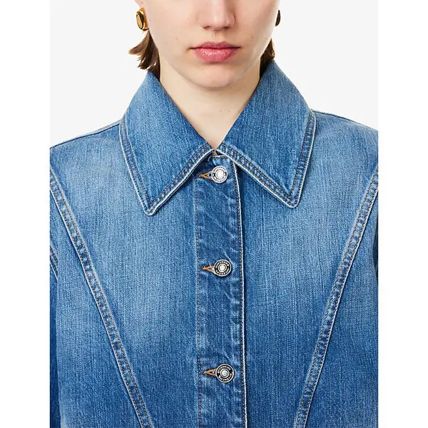 Givenchy Dipped-hem Cocoon Denim Jacket