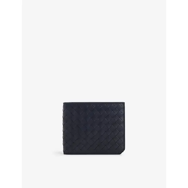 Bottega Veneta Intrecciato Leather Wallet - Space-silver