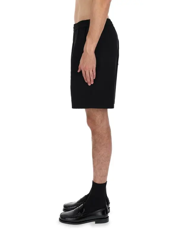 Ami Elasticated Logo Shorts - Black