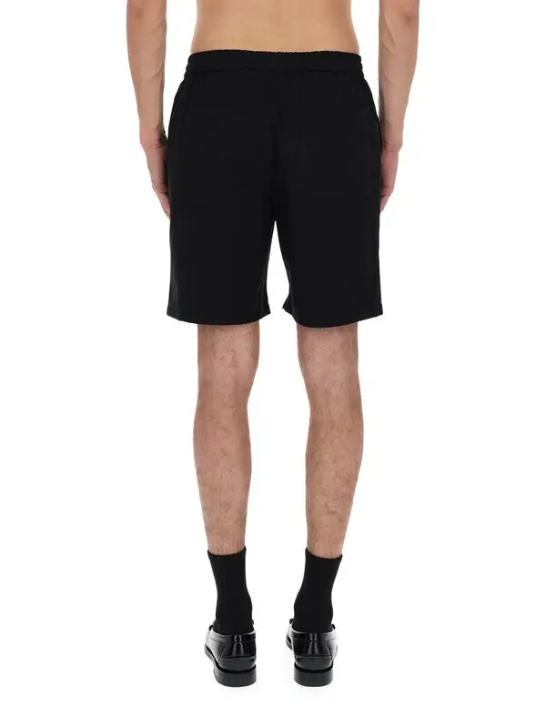 Ami Elasticated Logo Shorts - Black