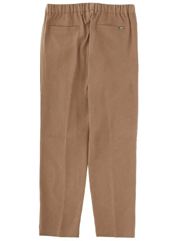 Herno Tailored Linen Trousers - Brown