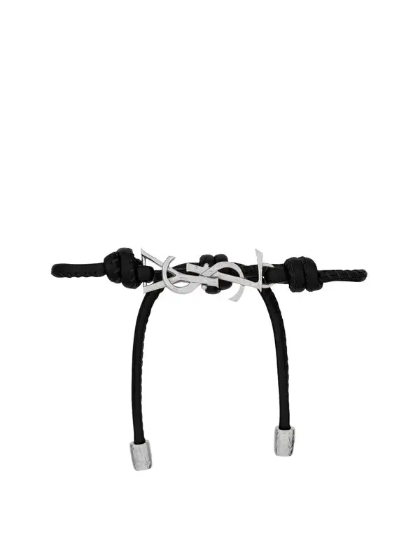 Saint Laurent Cassandre Bracelet In Leather