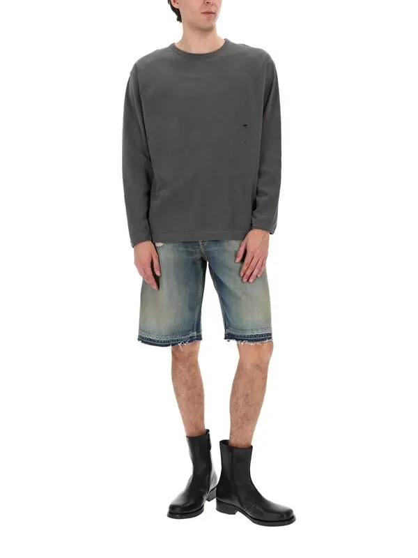 SUNFLOWER Distressed Shorts - Denim