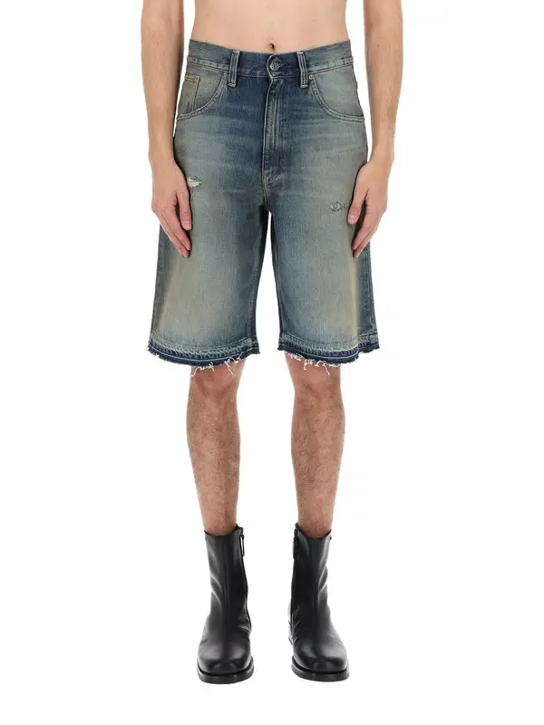 SUNFLOWER Distressed Shorts - Denim