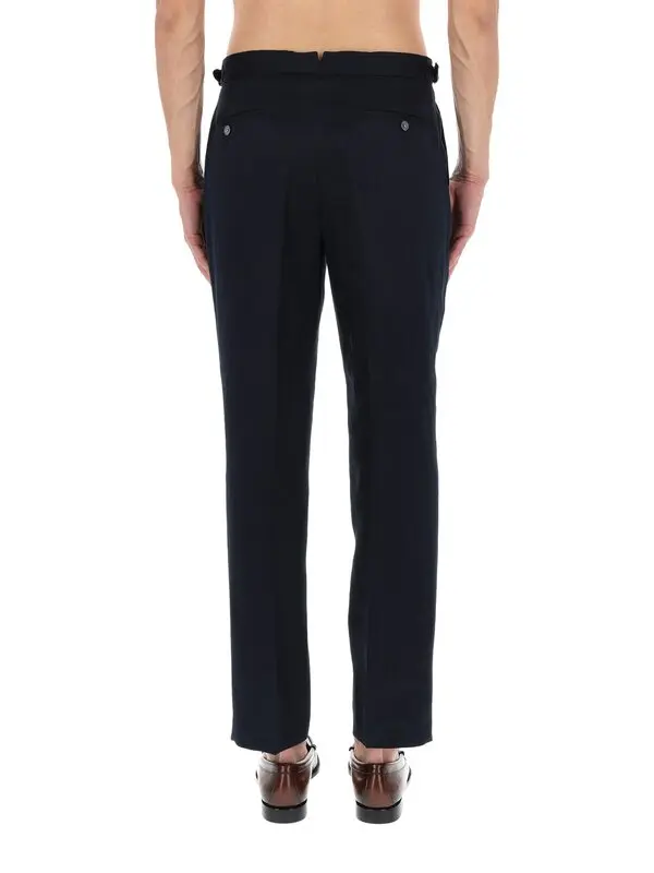 BOSS Tailored Pleated Trousers - Blue