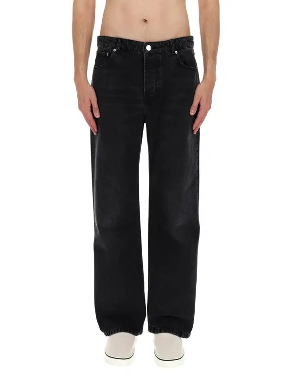 AMI Paris Large Fit Jeans - Black