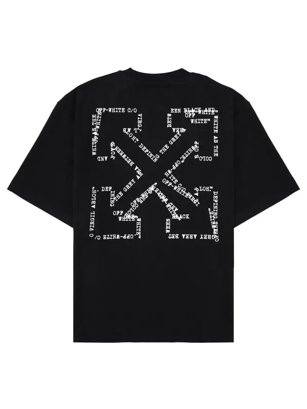Off-White T-shirt Con Logo - Black