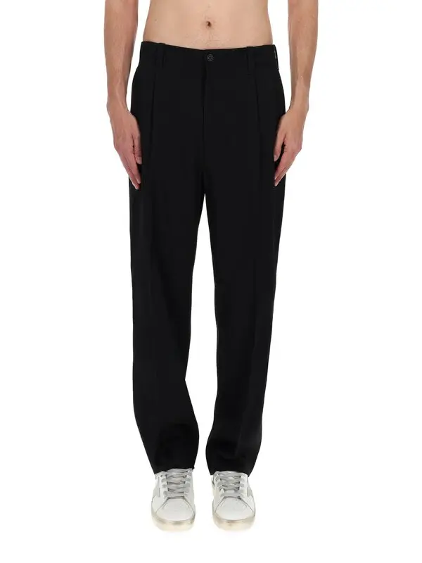 GOLDEN GOOSE Pantalone In Lana - Black